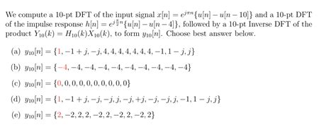 Solved We Compute A Pt DFT Of The Input Signal Chegg