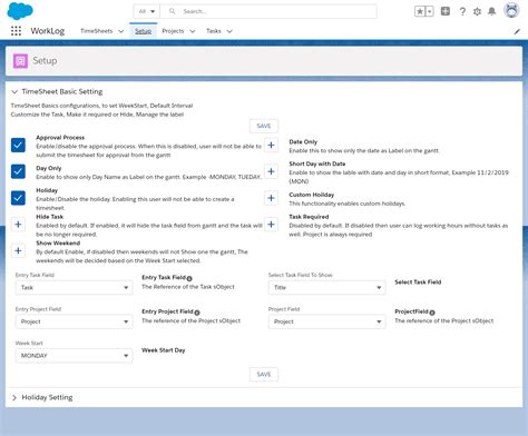 worklog app time entry system in salesforce astrea it services
