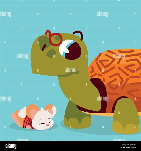 Little Mouse And Turtle Stock Vector Image And Art Alamy