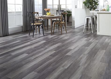 Stormy Gray Oak A Waterproof Luxury Vinyl Plank Silver And Gold