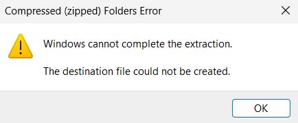 Compressed Folder Error Windows Cannot Complete The Extraction Winhelponline