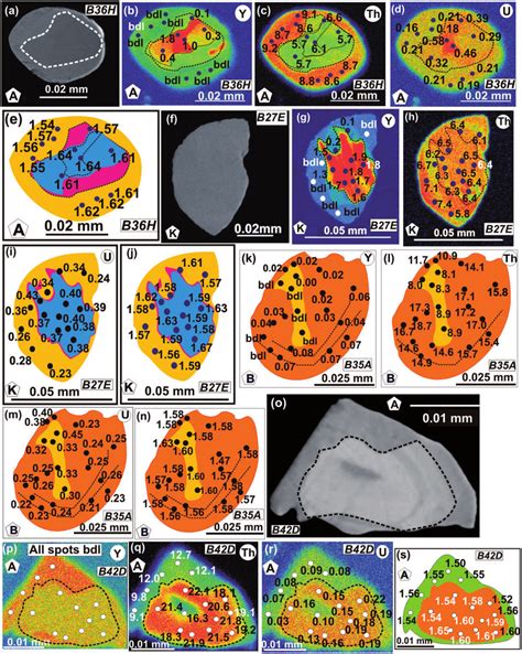 Aj Bse And Y Th And U X Ray Compositional Maps And Images Showing
