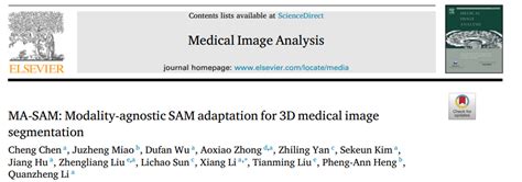0 Ma Sam Modality Agnostic Sam Adaptation For 3d Medical Image