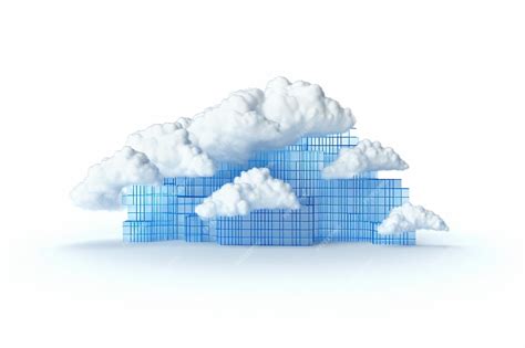 Premium Photo Cloud Data Center Network Isolated On White Background Generative Ai