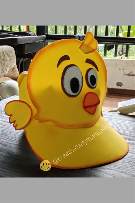 Gorra De Foami De Pollito Amarillito Visera De Foamy De Pollito