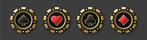 빨간색과 검은색 포커 칩 세트 포커와 카지노에 적합한 도박 토큰 다이아몬드 클럽 하트 스페이드 칩 벡터 그림입니다 게임 디자인 광고 웹 배너 및 포스터 1위에 대한 스톡