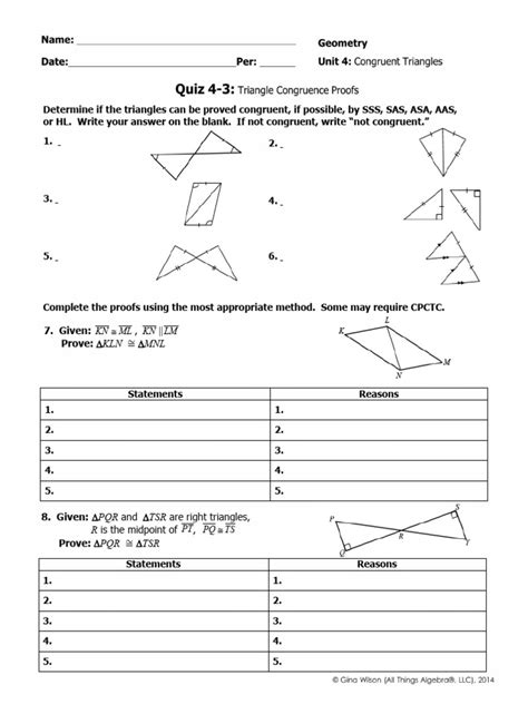 Quiz 4 3 Editable Pdf Euclidean Geometry Euclid
