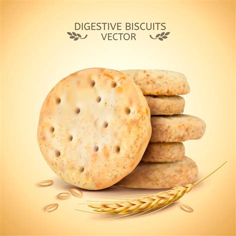 Premium Vector Digestive Biscuits Element Illustration
