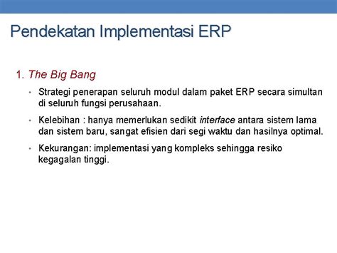 Enterprise Resource Planning Pengertian Erp Enterprise Resource Planning