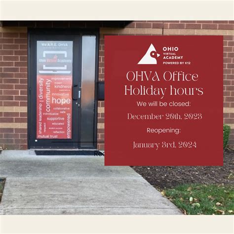 Ohio Virtual Academy On Linkedin Ohva Office Holiday Hours There Will