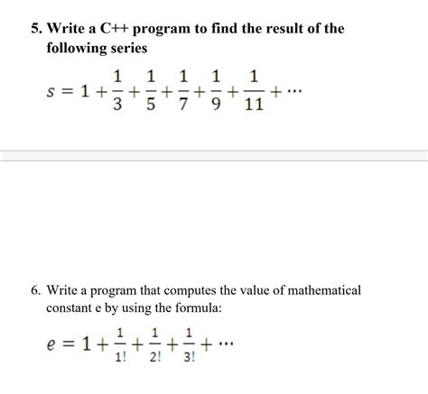 Solved 5 Write A C Program To Find The Result Of The