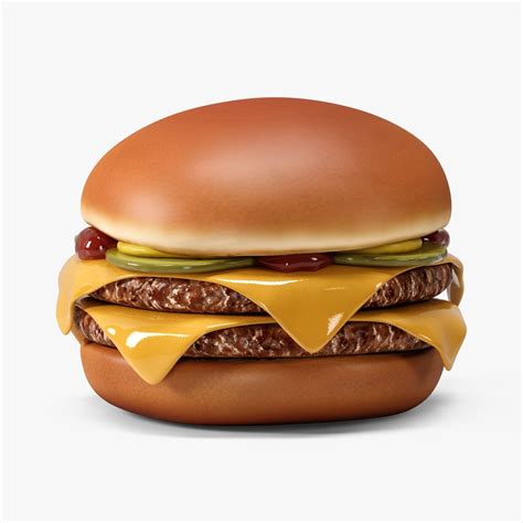 3d Model Double Cheeseburger Turbosquid 2350041
