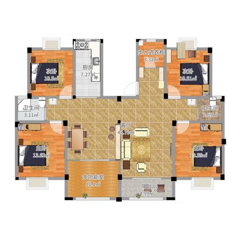儿童房平面设计图 3平方儿童房装修图 大山谷图库