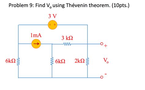 Solved Find V O Using Thevenin Theorem Chegg Com