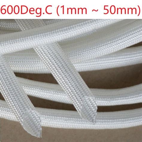 12~50mm 600 Degc High Temperature Braided Soft Fiberglass Sleeving
