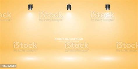 스포트라이트 효과와 빈 파스텔 베이지 스튜디오 추상 배경 제품 쇼케이스 배경 무대 조명 벡터 일러스트레이션 0명에 대한 스톡 벡터 아트 및 기타 이미지 Istock