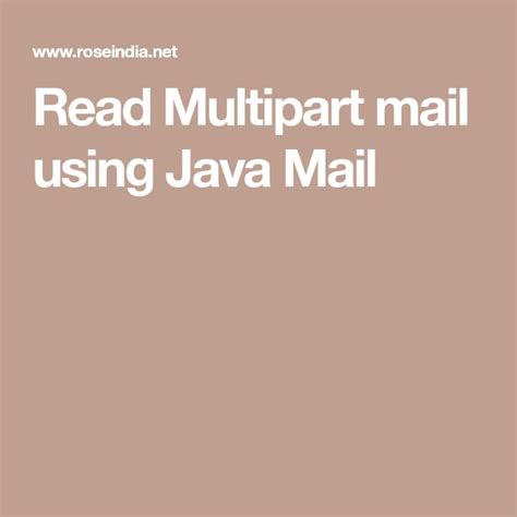 Read Multipart Mail Using Java Mail Java Reading Create Email