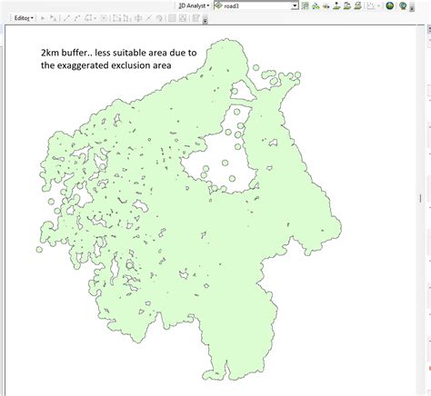 Arcgis Desktop Creating Buffer Region Using ArcMap Geographic