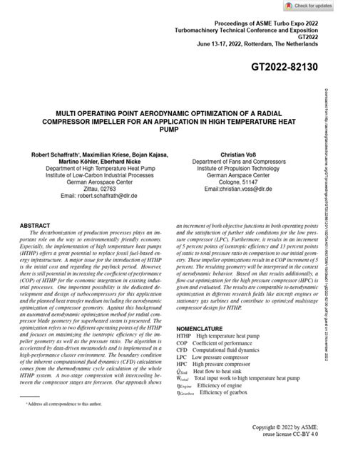 Multi Operating Point Aerodynamic Optimization Of Pdf