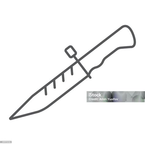 대검 칼 선 아이콘 무기와 군대 전투 칼 서명 벡터 그래픽 흰색 바탕에 선형 패턴 10에 대한 스톡 벡터 아트 및 기타 이미지