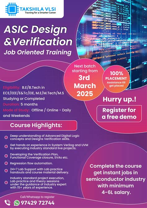 Asic Design And Verification Course With 100 Placement Assistance Till Get… Jennifer Joy