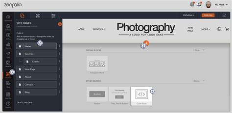 Adding Custom Html Content To Your Website Zenfolio Nextzen Support Center