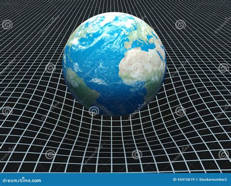 Earth Distorts The Space Stock Illustration Illustration Of Grid