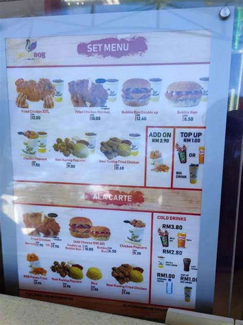 Uncle Bob Menu Malaysia Harga Dikemaskini 2024