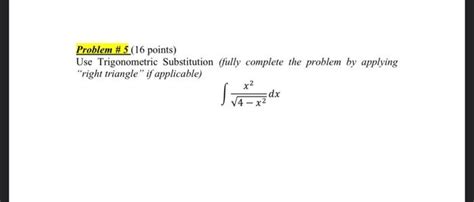 Solved Problem 5 16 Points Use Trigonometric