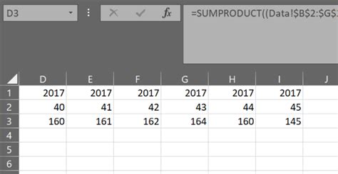 Excel Sumifssumproduct For 2d Data With Multiple Possible Values In