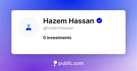 Hazem Hassan Hazemhassan Investment Portfolio On
