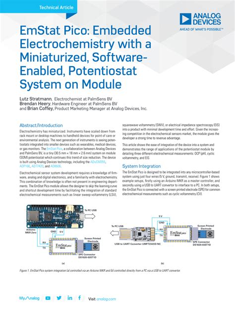 Pdf Emstat Pico Embedded Electrochemistry With A Miniaturized Software Enabled
