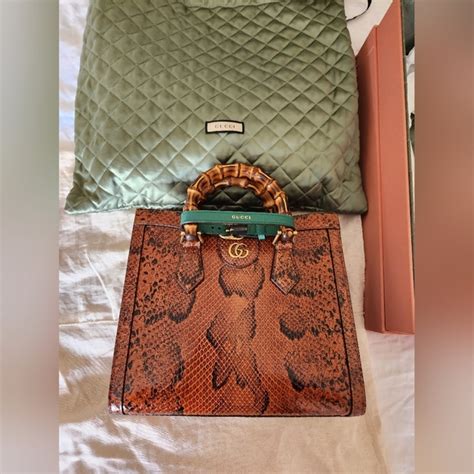 Gucci Bags Nwt Gucci Diana Python Bag Poshmark
