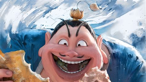 哪吒之魔童闹海太乙真人水墨风桌面壁纸，影视主题免费电脑壁纸下载 墨鱼部落格
