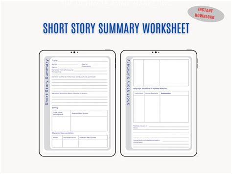 Story Short Story Summary Summary Story Story Summarizing Worksheet Printable Summarizing