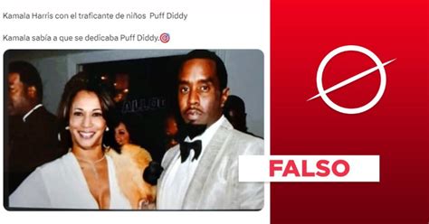Kamala Harris Y Sean Diddy Combs No Posan Juntos En Esta Foto Es Un Montaje