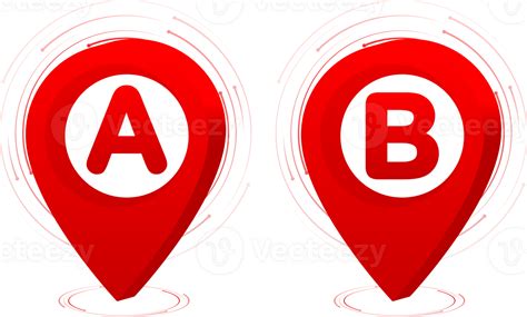 City Street A B Map Track Distance Map Location Illustration