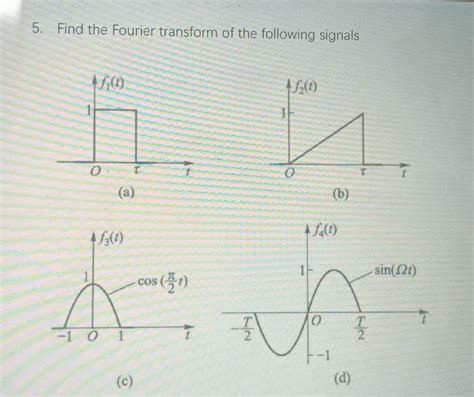 5 Find The Fourier Transform Of The Following Chegg