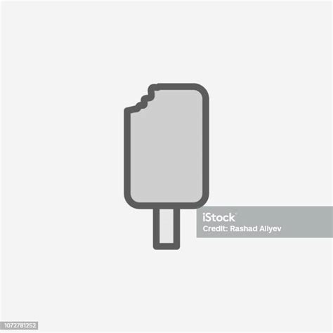 물린된 아이스크림 필드 개요 아이콘입니다 2 색상 간단한 아이콘의 요소입니다 웹사이트 디자인 및 개발 응용 프로그램 개발에 대 한 얇은 라인 아이콘 프리미엄 아이콘 0명에