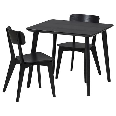 Lisabo Lisabo Mesa Y 2 Sillas Negro Negro 88 Cm Ikea Mexico