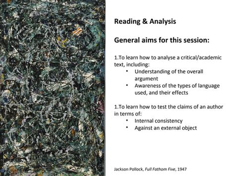 Reading And Analysis Lecture Ppt