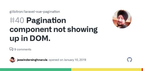 Pagination Component Not Showing Up In Dom · Issue 40 · Gilbitronlaravel Vue Pagination · Github
