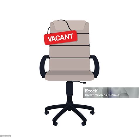 고용 하는 사업 하 고 개념을 모집입니다 빈 위치 개념입니다 빈의 자 빈 사무실에 고립 된 흰색 배경 서명 개념에 대한 스톡 벡터 아트 및 기타 이미지 Istock