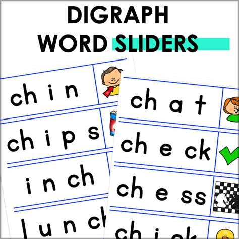 Digraph Word Sliders Digraph Segmenting And Blending Activities Teacher Jeanell