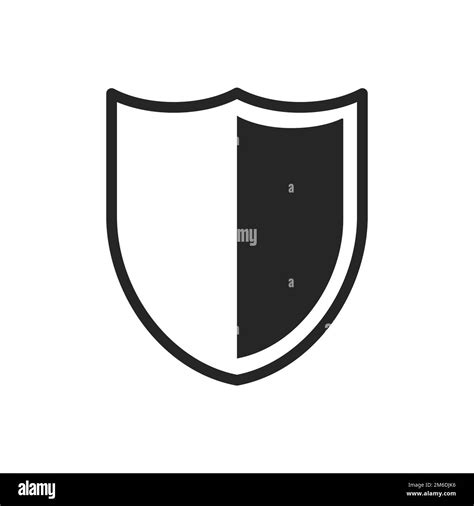 Shield Vector Icon Isolated Security Or Safe Sign Internet Defence Symbol Web Technology