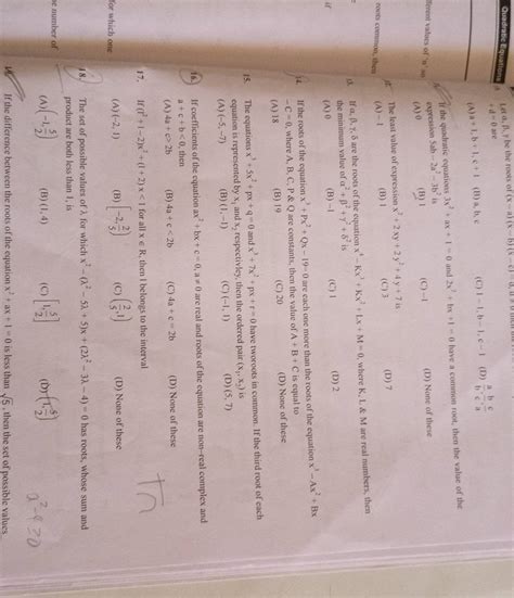 quadratic equations le α β y b d 0 are a a 1 b 1 c 1 b a b c filo