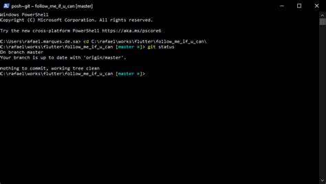 personalizando o powershell com o git posh rafael wms