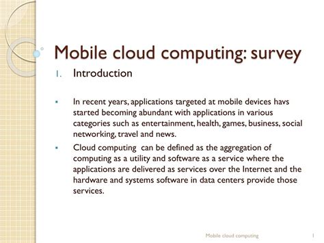 Ppt Mobile Cloud Computing Survey Powerpoint Presentation Free Download Id2269356