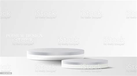 연단 최소 배경 3d 무대 연단 디스플레이 제품 화장품 일러스트레이션 3d 벡터 Eps 10을 보여주기 위해 서 있습니다 0명에 대한 스톡 벡터 아트 및 기타 이미지