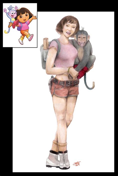 Grown Up Cartoon Characters Dora The Explorer And Boots